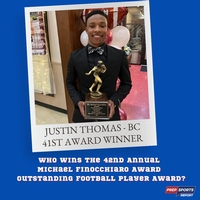 Who wins the 42nd Michael Finocchiaro outstanding football player award ...