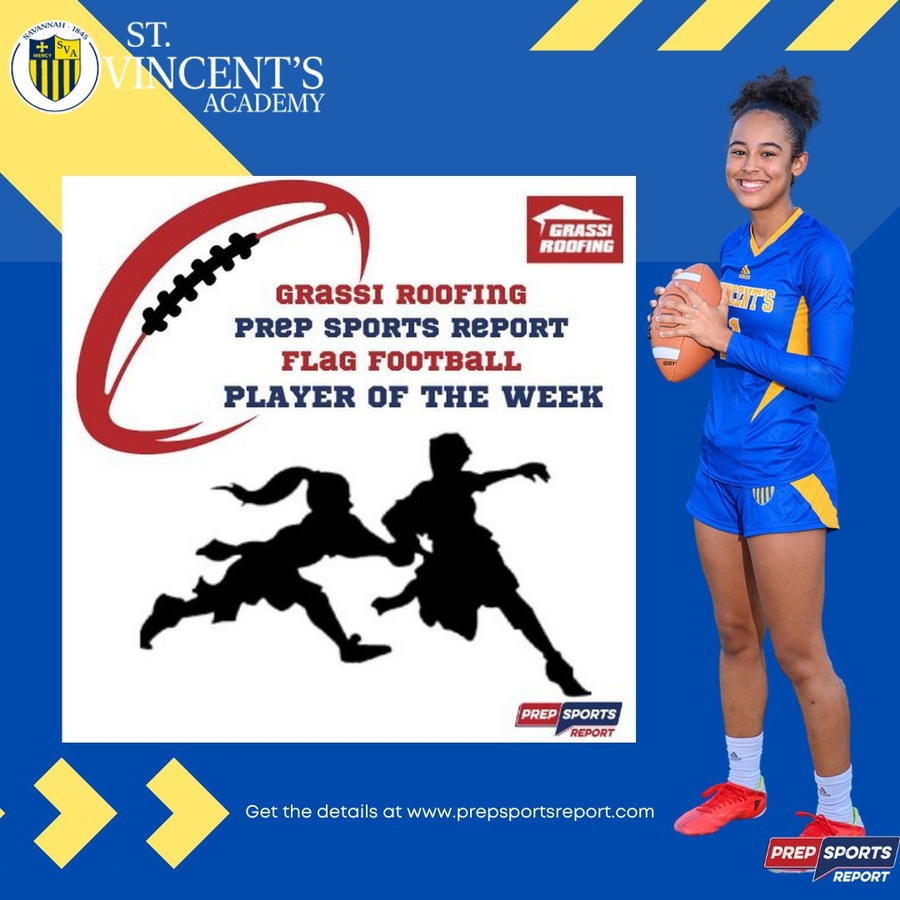 St. Vincent's Rose Williams first ever Grassi/PSR Flag Football Player ...