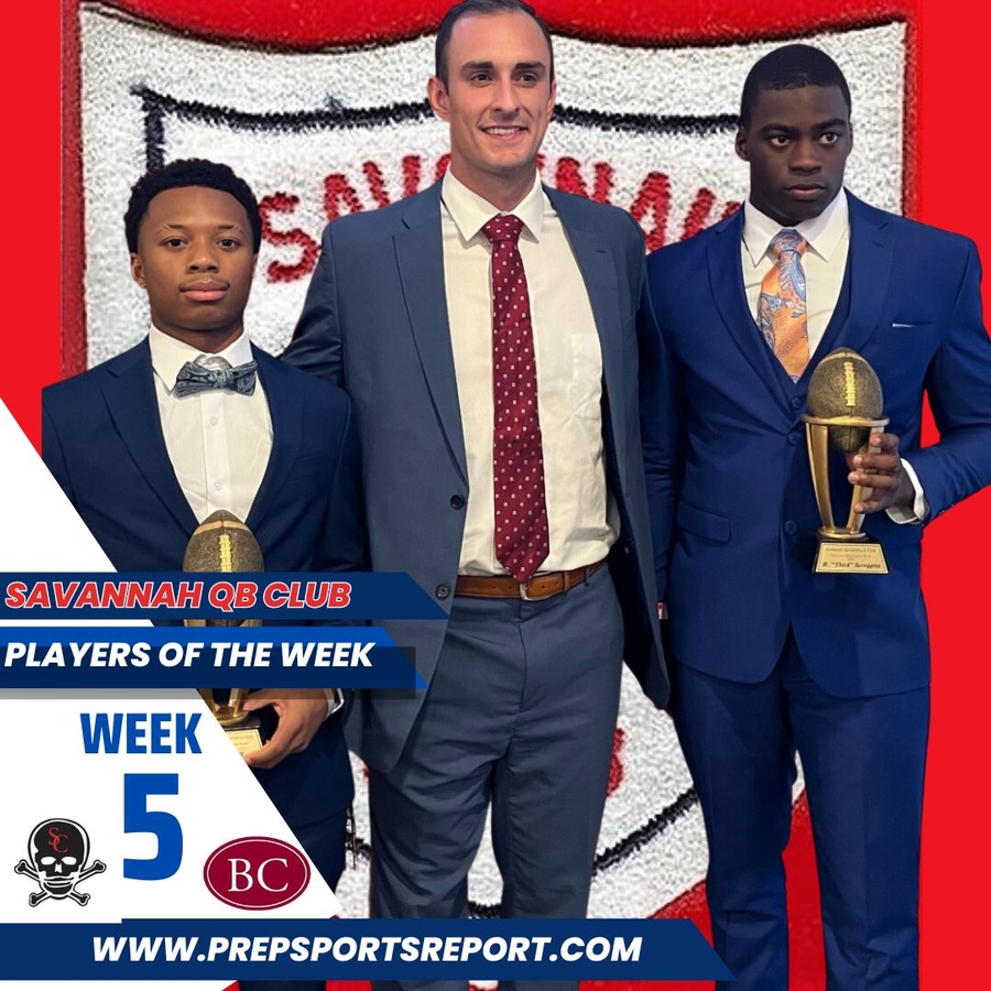 SCPS Wall and BC Scroggins Catch Week 5 Savannah Quarterback Club ...